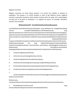 Motivation incentives | PDF