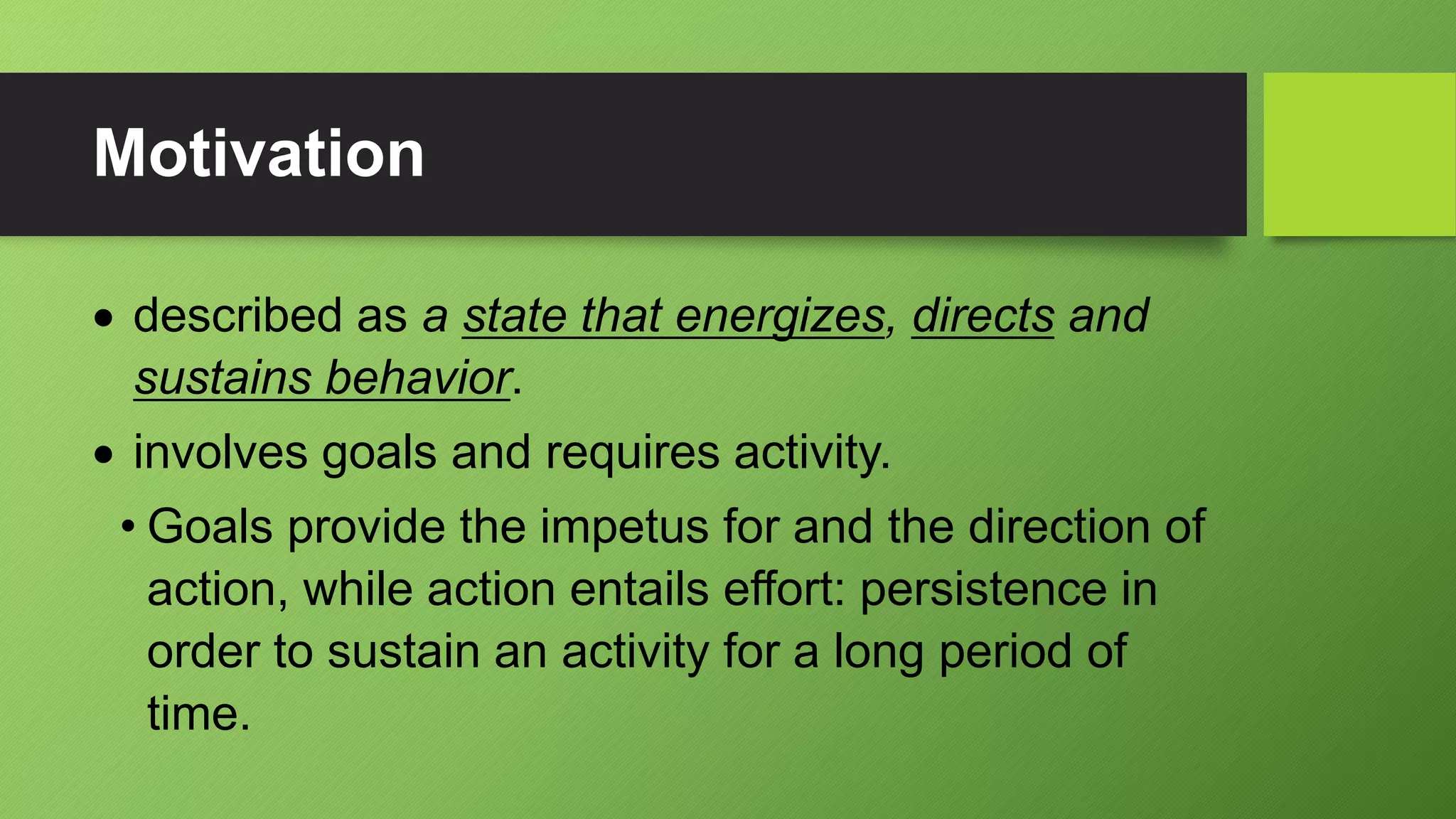Motivation in classroom learning | PPTX