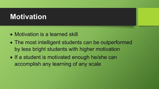 Motivation in classroom learning | PPTX | Educational Assessment ...