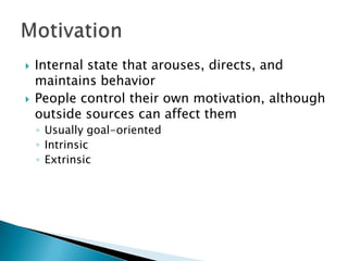 Motivation in learning & teaching | PPTX