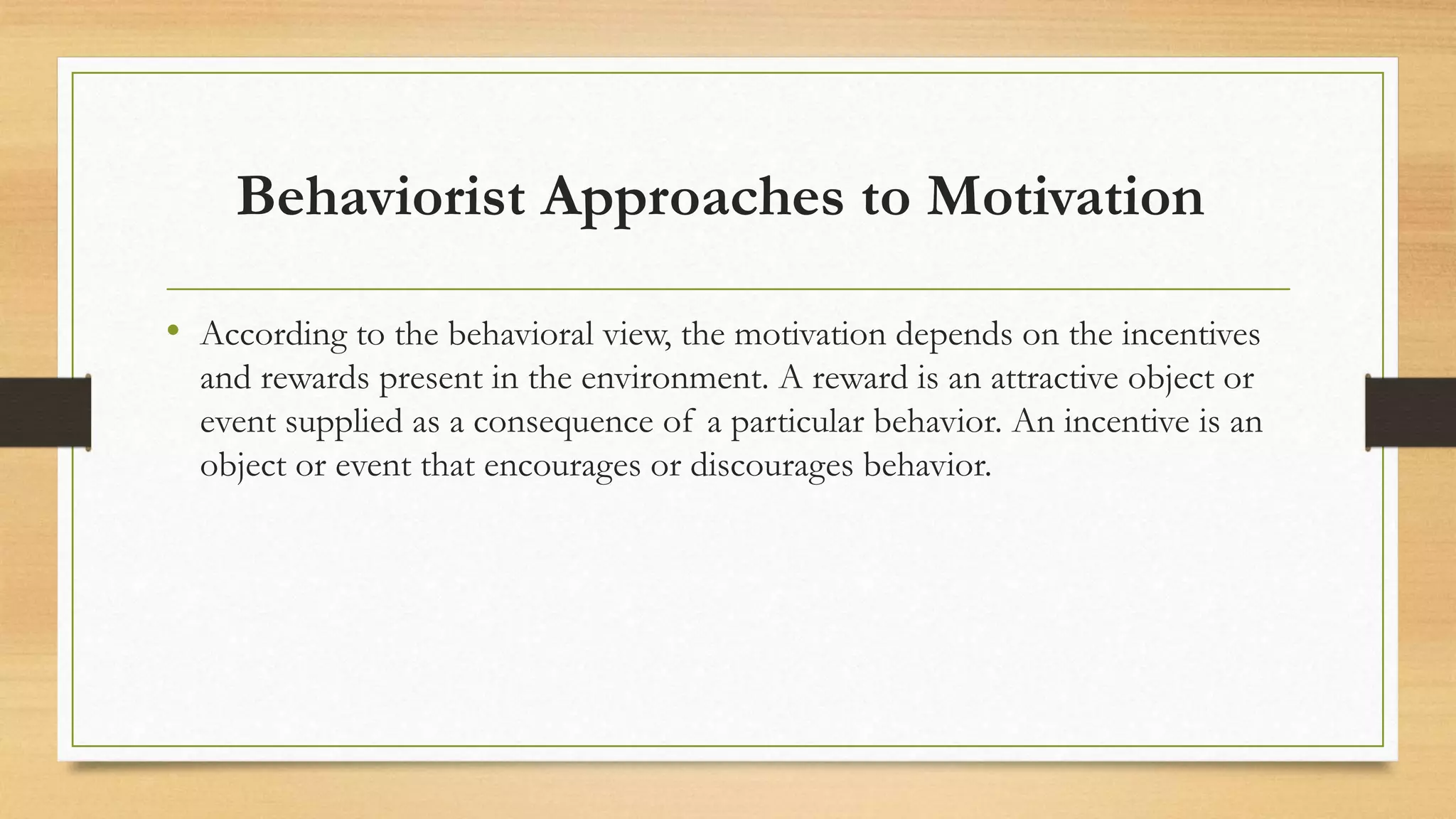 Introduction of Motivation in psychology | PPTX