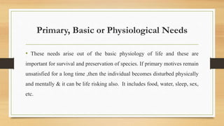 Introduction of Motivation in psychology | PPTX