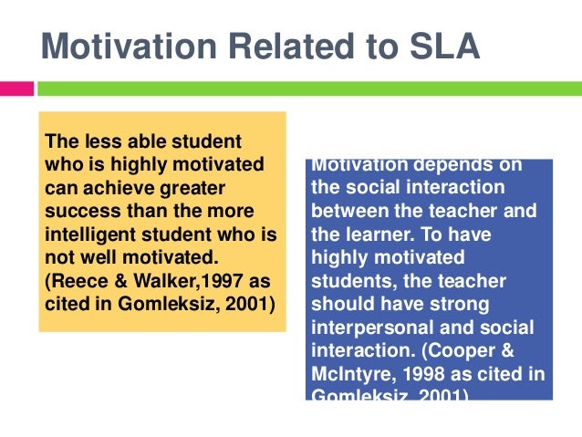 Motivation in second language acquisition