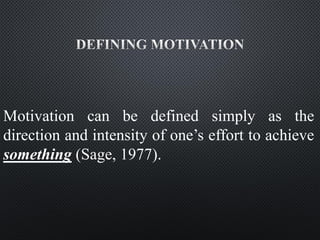 Motivation in sports | PDF