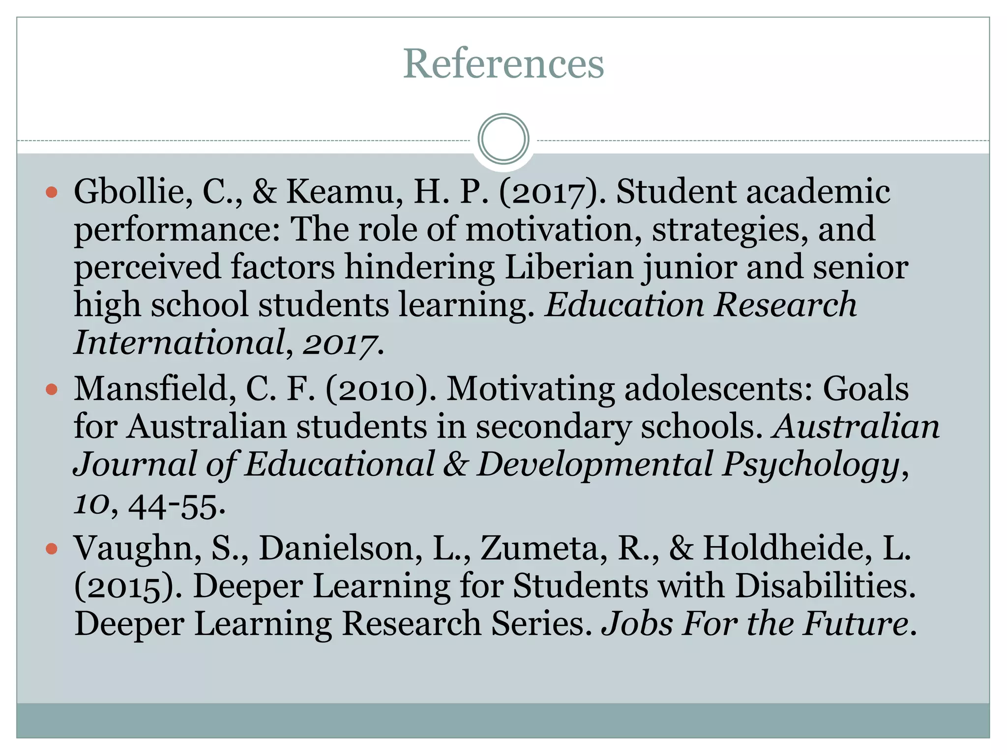 Motivation in the classroom | PPTX