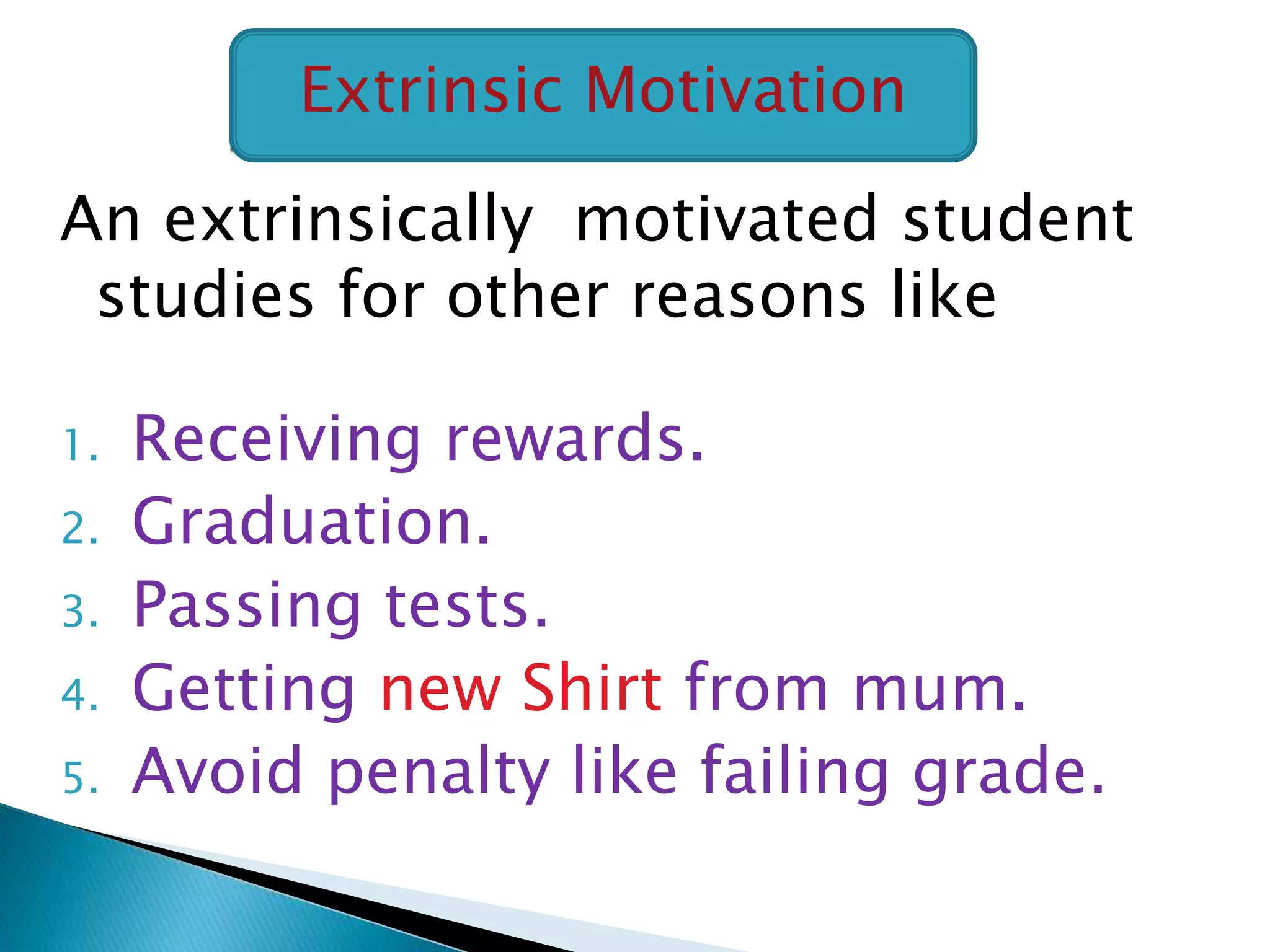 Motivation in the esl classroom | PPTX | Education