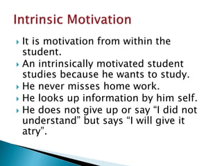 Motivation in the esl classroom | PPTX | Education