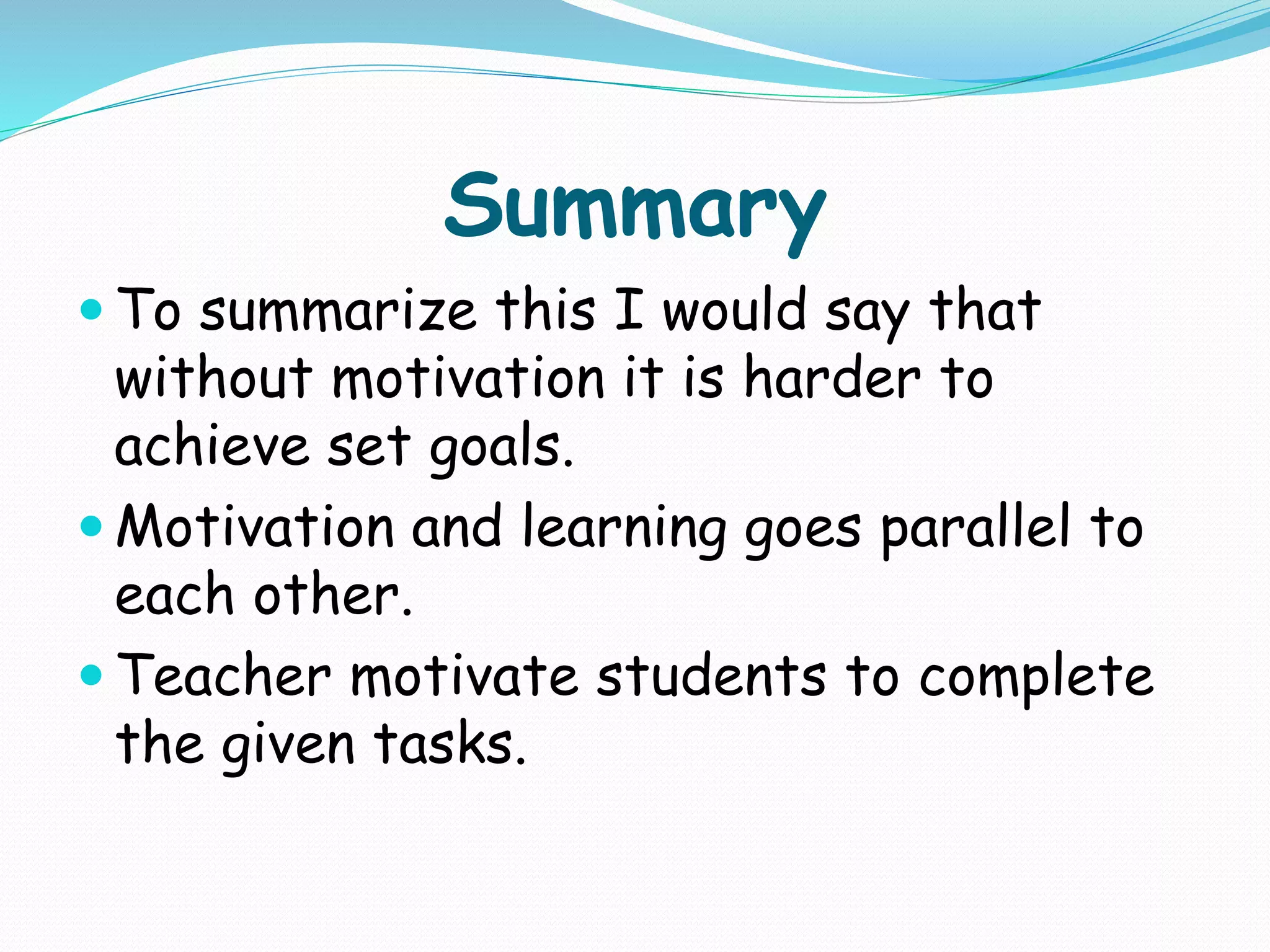 Motivation is a key to success | PPTX