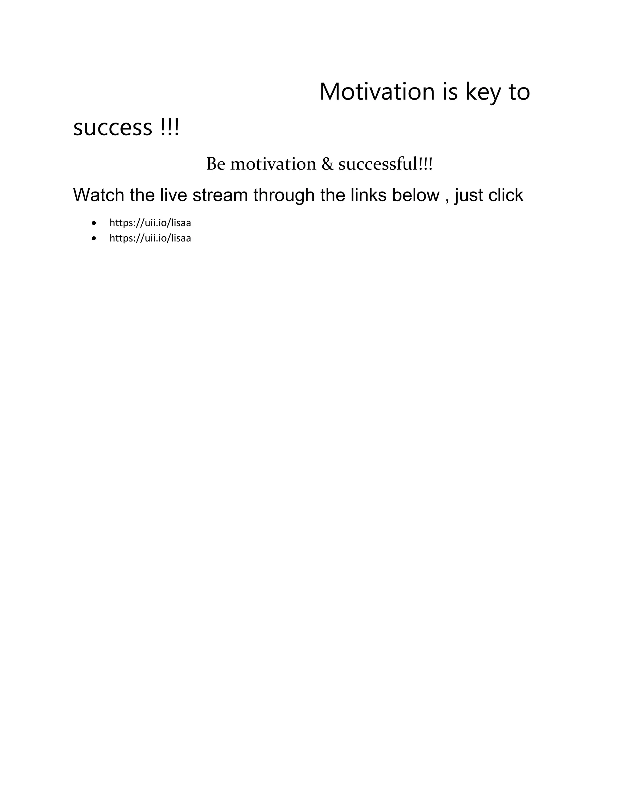 Motivation is key to success | DOCX