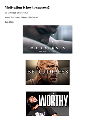 Motivation Is Key To Success!! | PDF