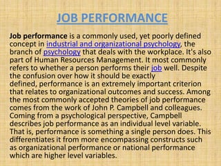 Motivation & job performance | PPTX