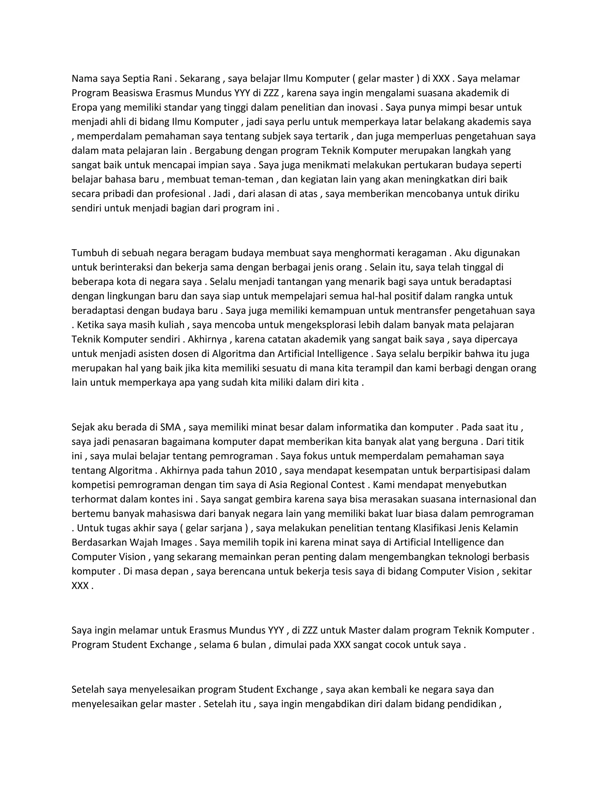 Motivation letter | DOCX