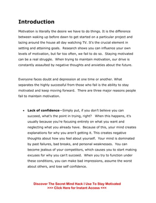 MOTIVATION Made Simple | PDF