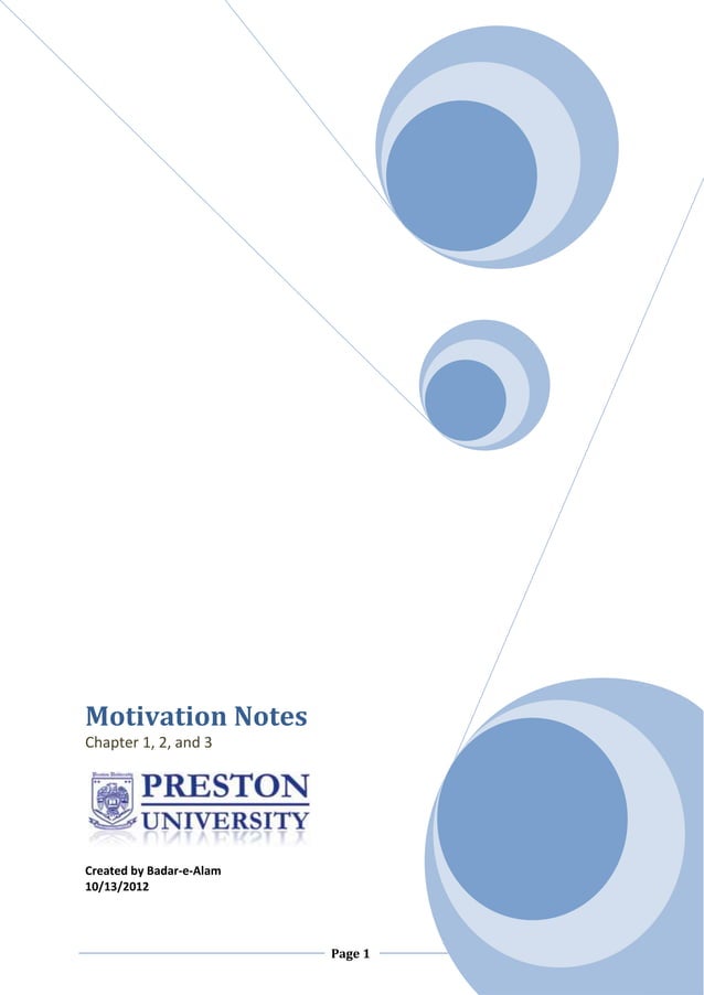 Motivation notes | PDF