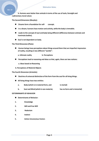 Motivation notes | PDF