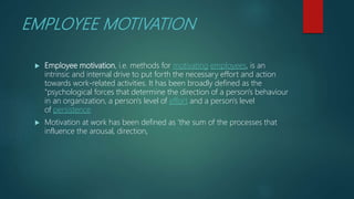 Motivation of employees | PPTX