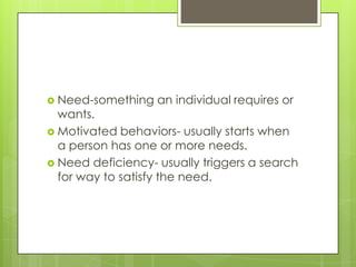 Motivation of individuals | PPTX