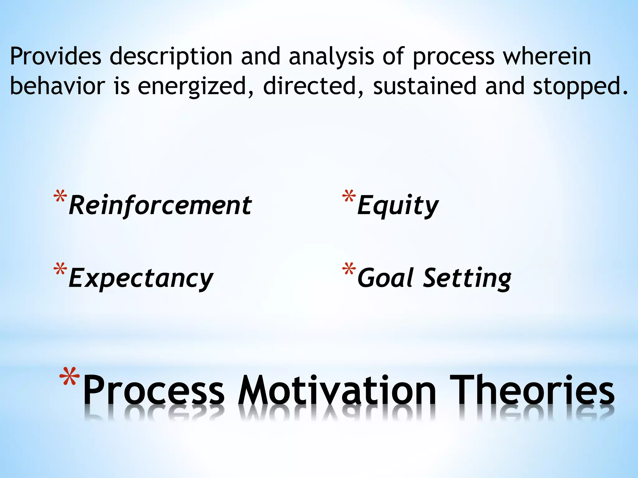 Motivation process theories | PPTX | Science