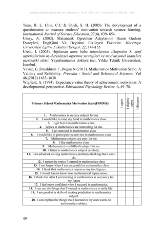Motivation scale | PDF | Educational Assessment | Education