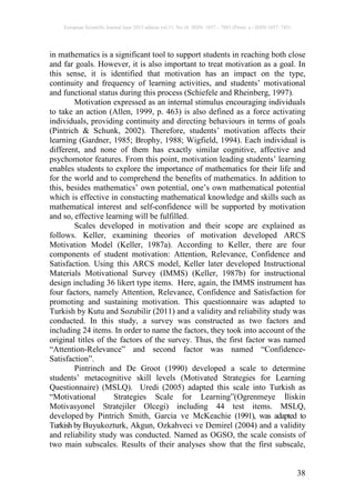 Motivation scale | PDF | Educational Assessment | Education