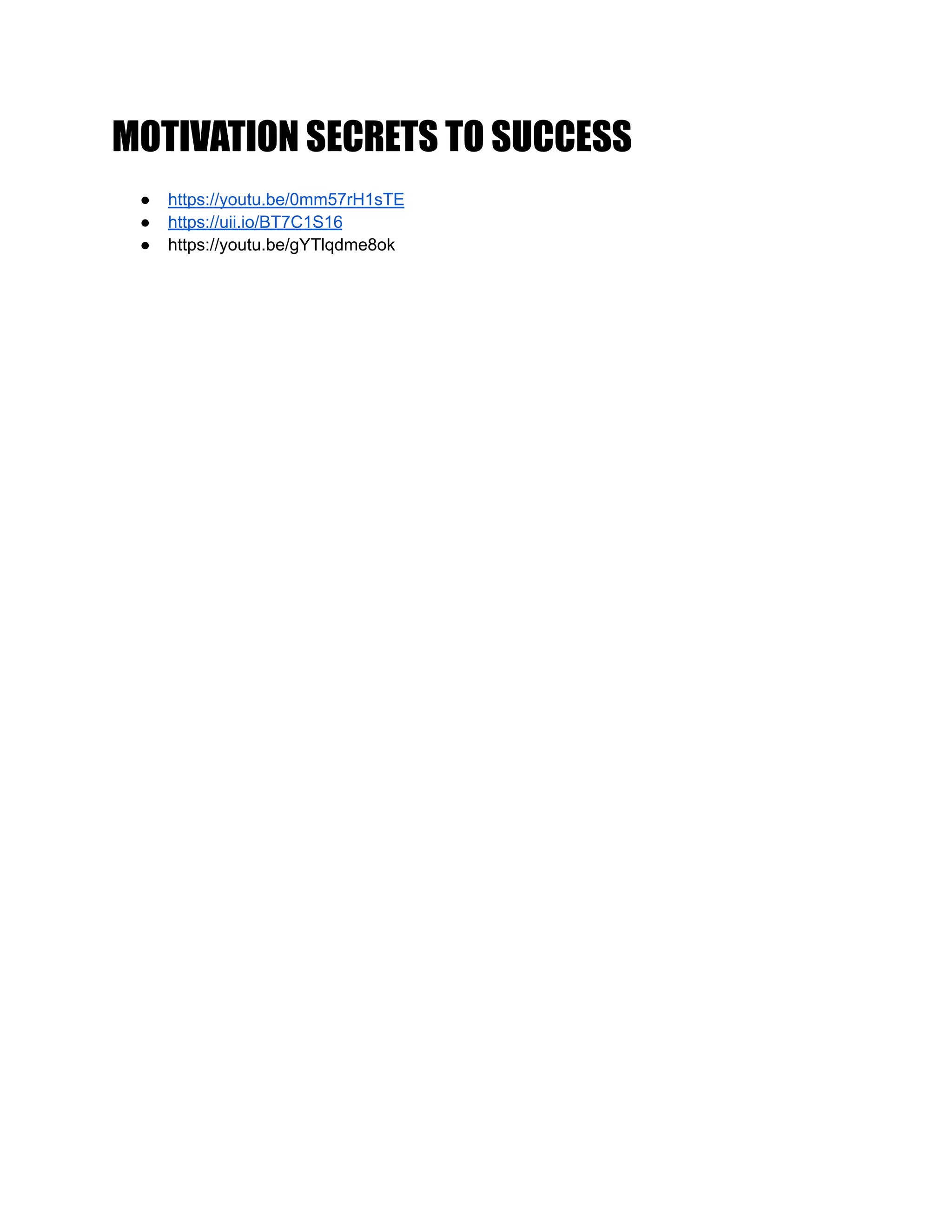 Motivation secrets to success | PDF