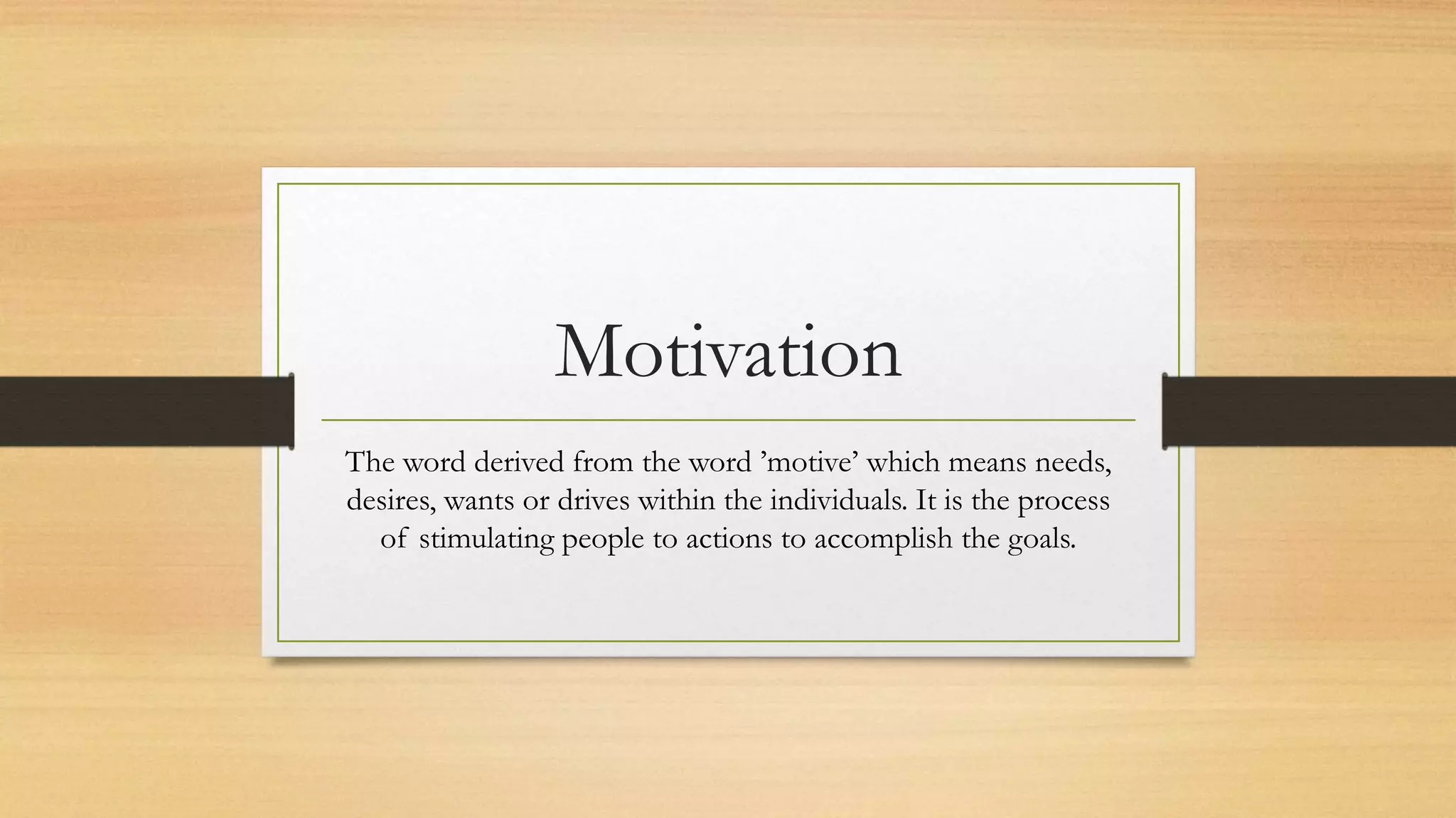 Self Motivation : Driving Yourself! | PPTX