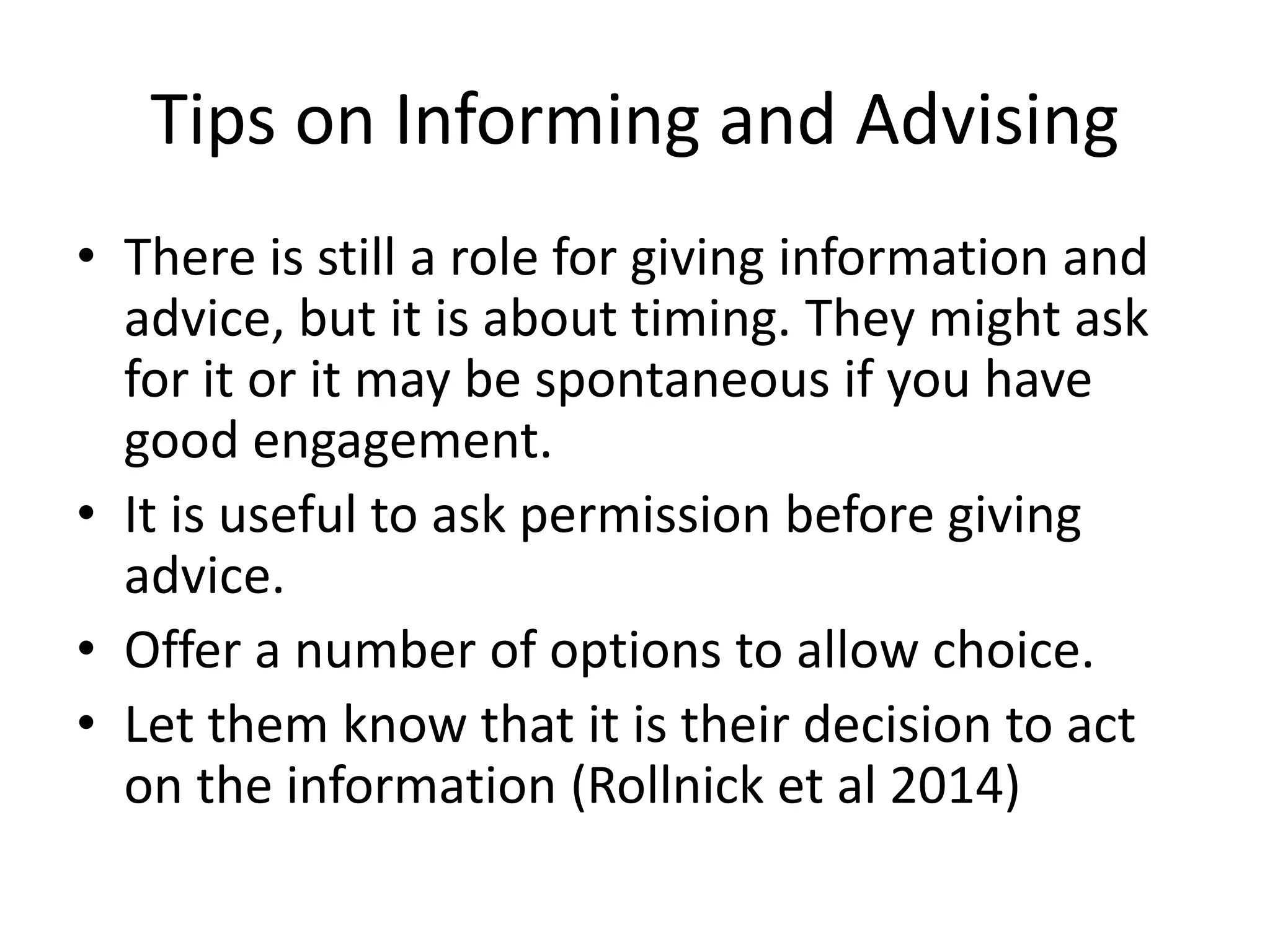 Motivational interviewing stages and communication styles | PPTX