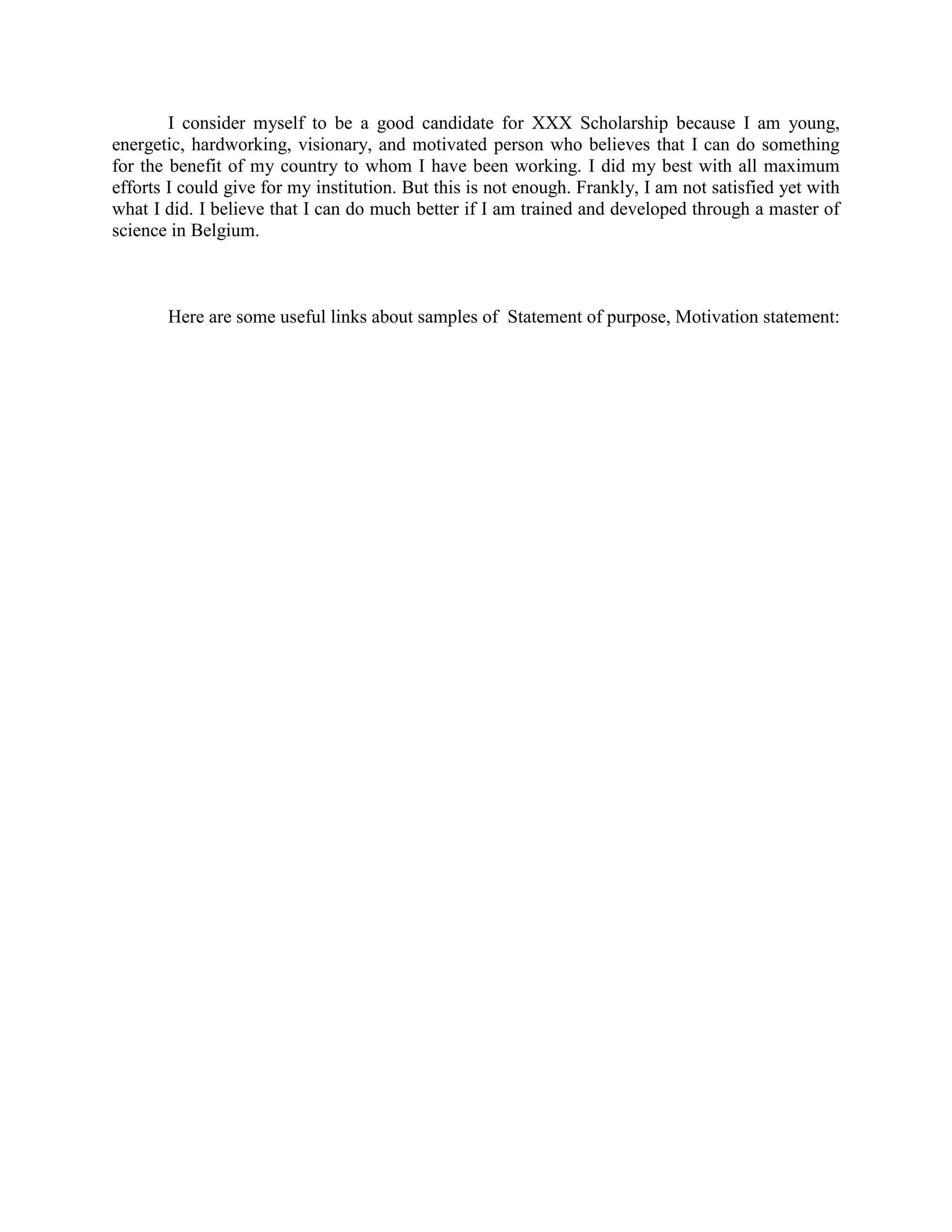 Motivation statement | DOCX
