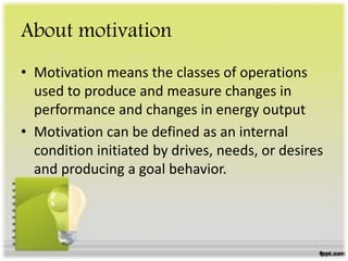 Motivation techniques of manager | PPTX
