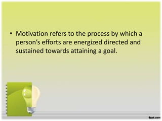 Motivation techniques of manager | PPTX