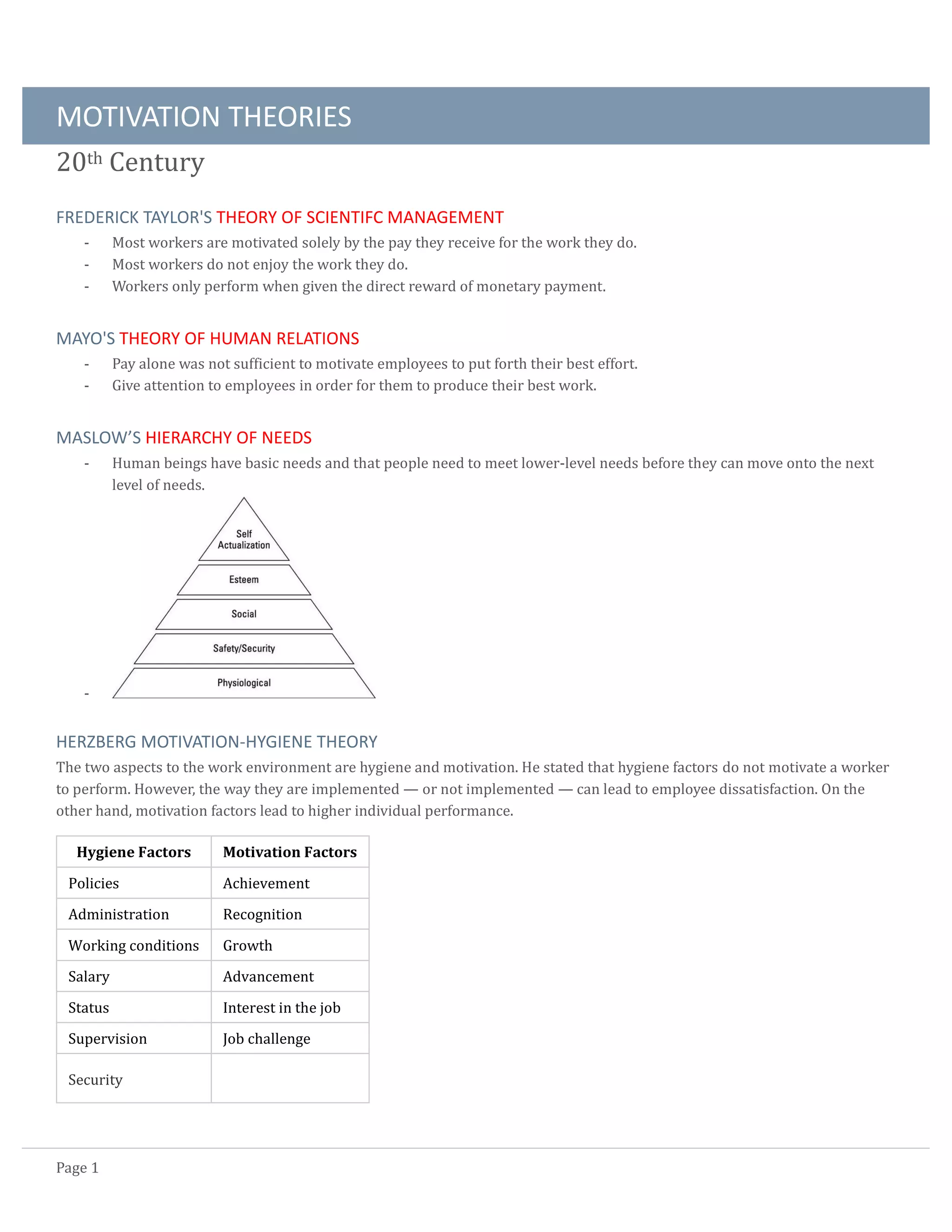 Motivation Theories | PDF