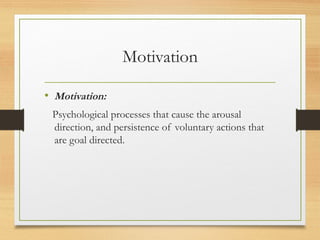 Motivation and Motivation theories | PPT