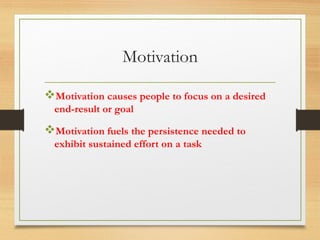 Motivation and Motivation theories | PPT
