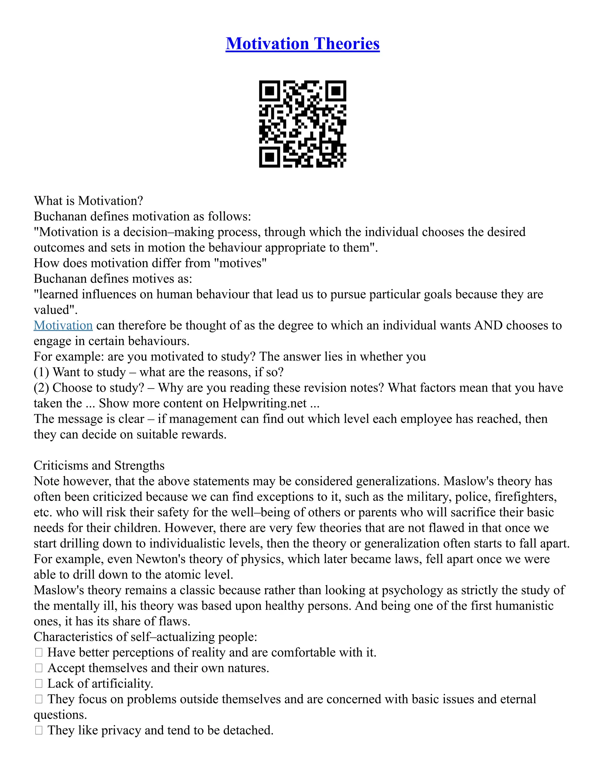 Motivation Theories | PDF