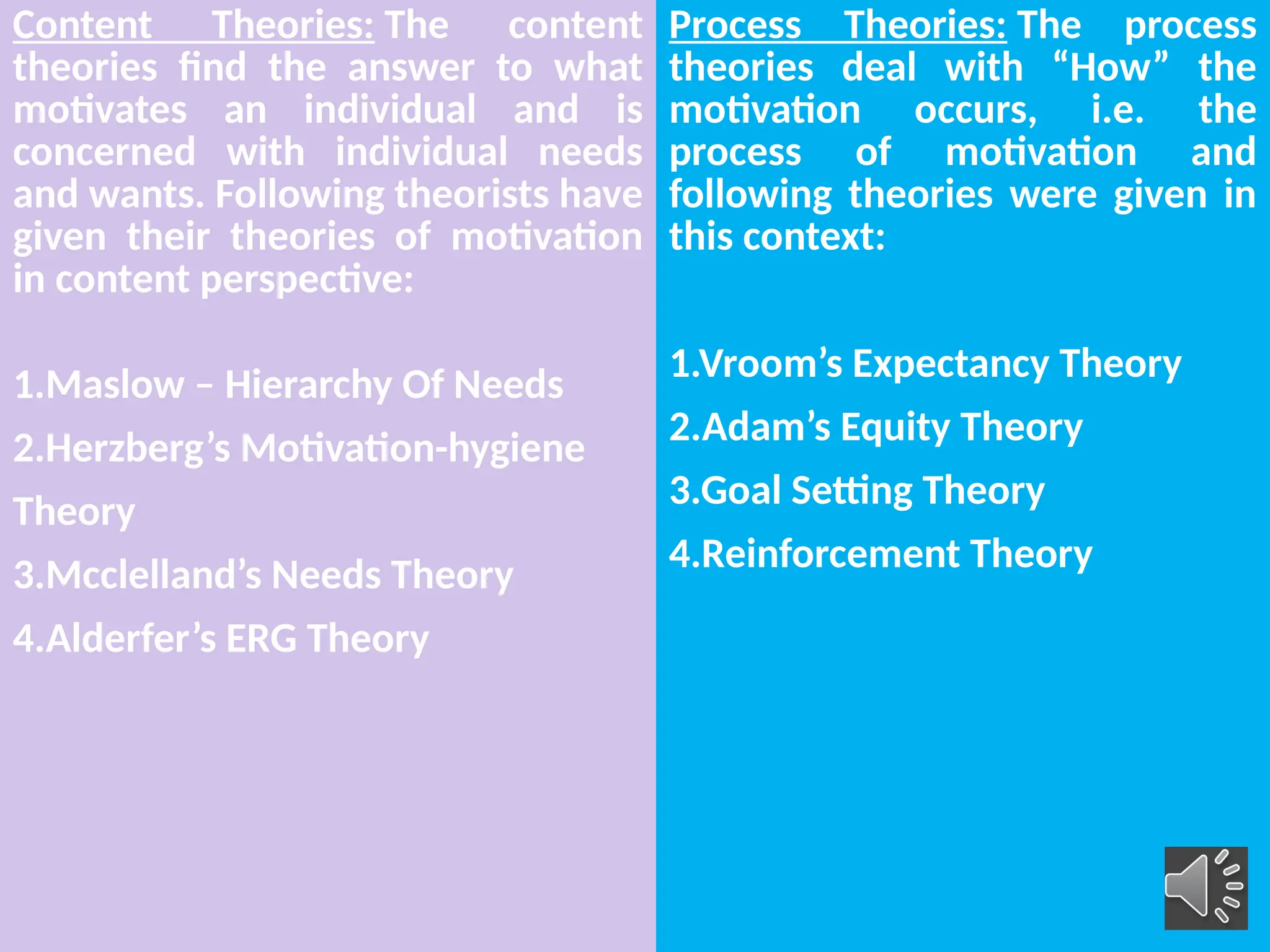 motivation theories content and process theories | PPTX