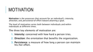 Motivation theories and application | PPTX