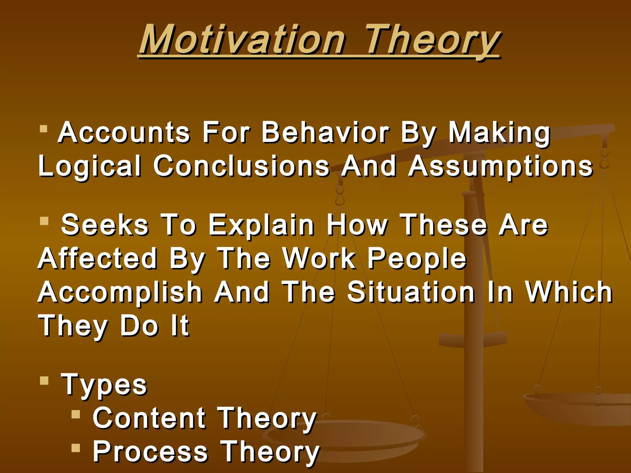 Motivation theory | PPT | Science