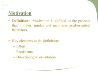 Motivation theory | PPTX | Science