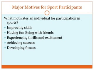 Motivation in sports | PPTX