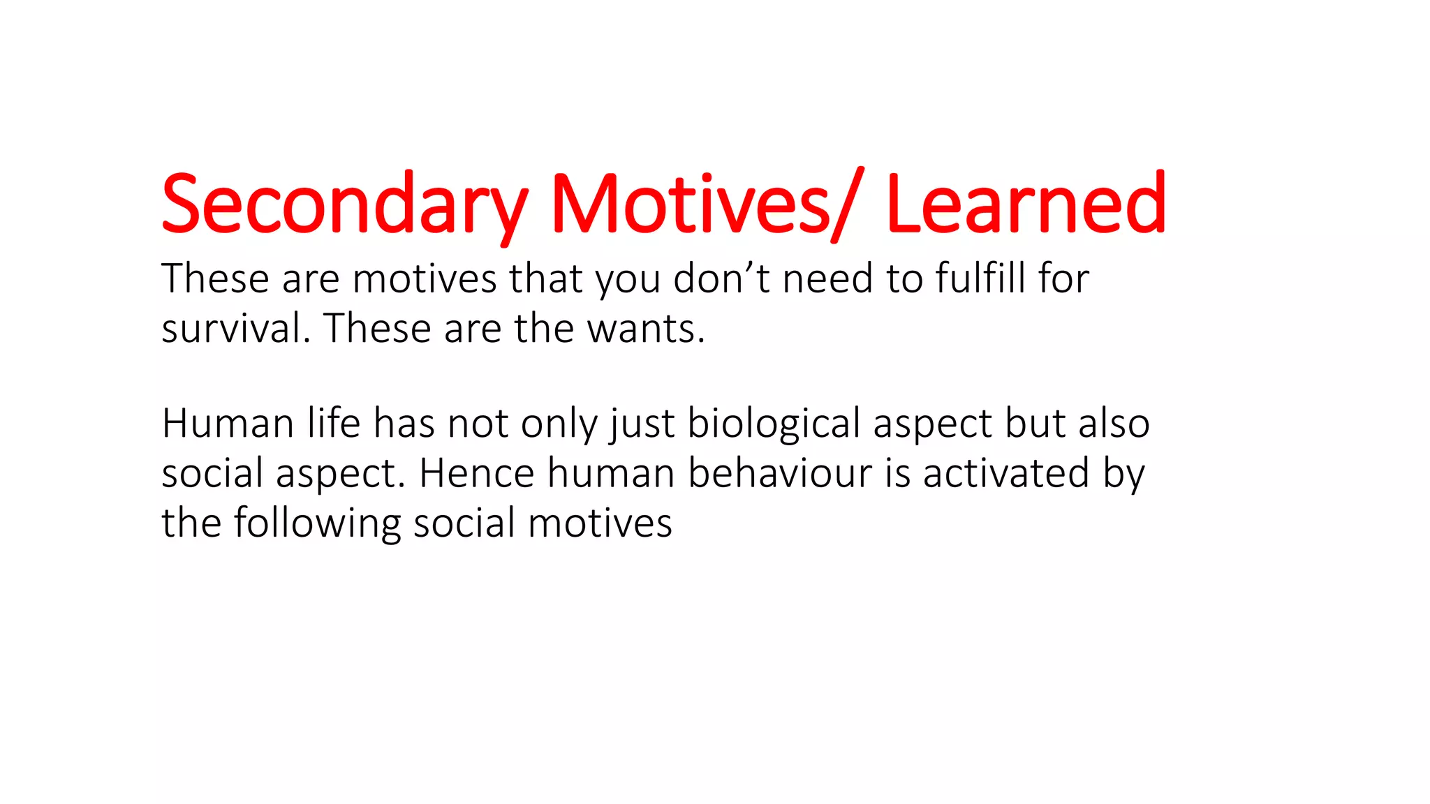 secondary Motive | PPTX