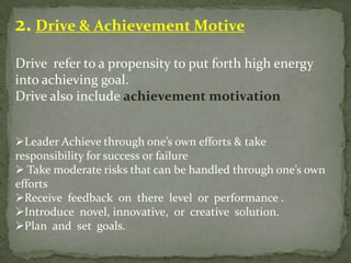 Motives and characteristics of leadership | PPTX