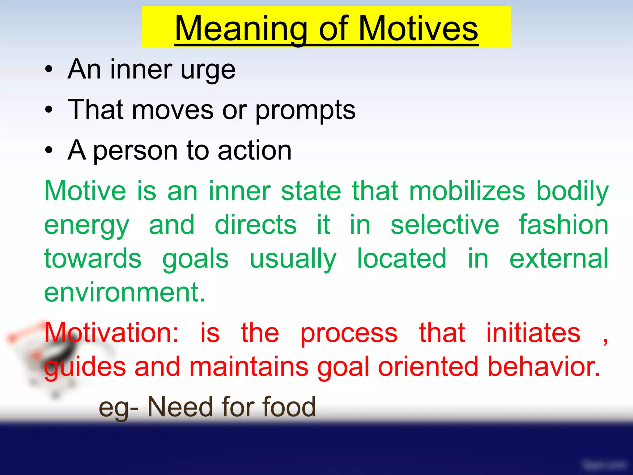 Motives in consumer behaviour | PPT