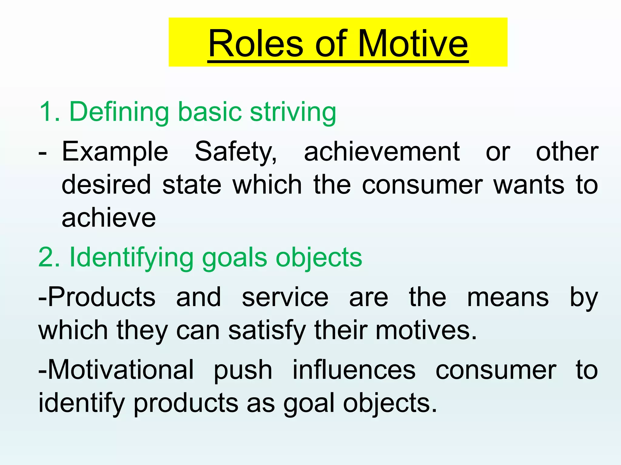 Motives in consumer behaviour | PPT