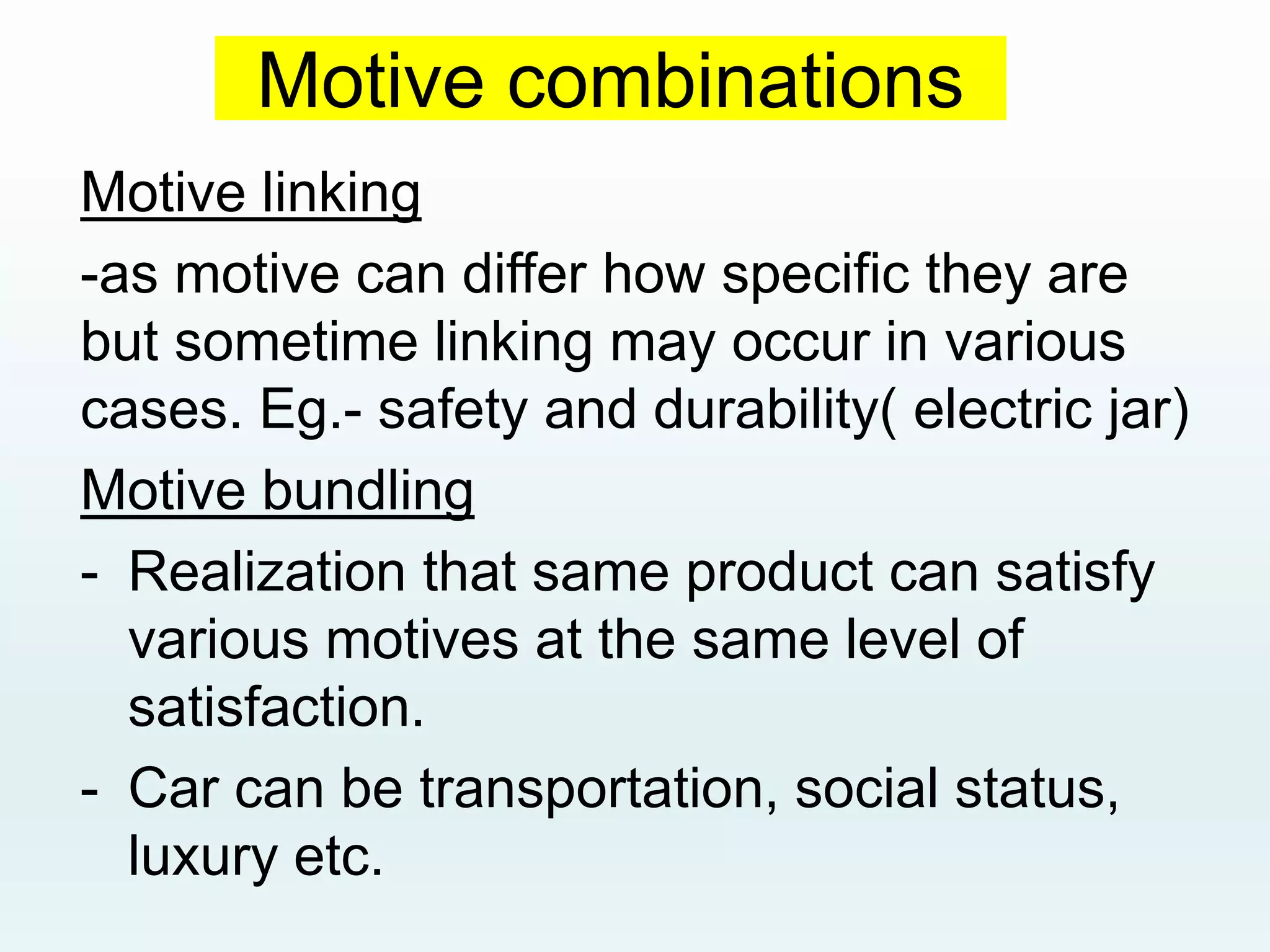 Motives in consumer behaviour | PPT