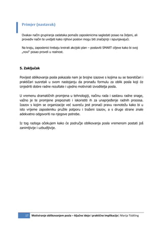 Motiviranje oblikovanjem posla | PDF