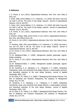 Motiviranje oblikovanjem posla | PDF