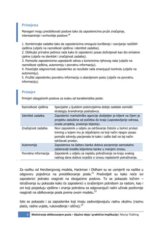 Motiviranje oblikovanjem posla | PDF