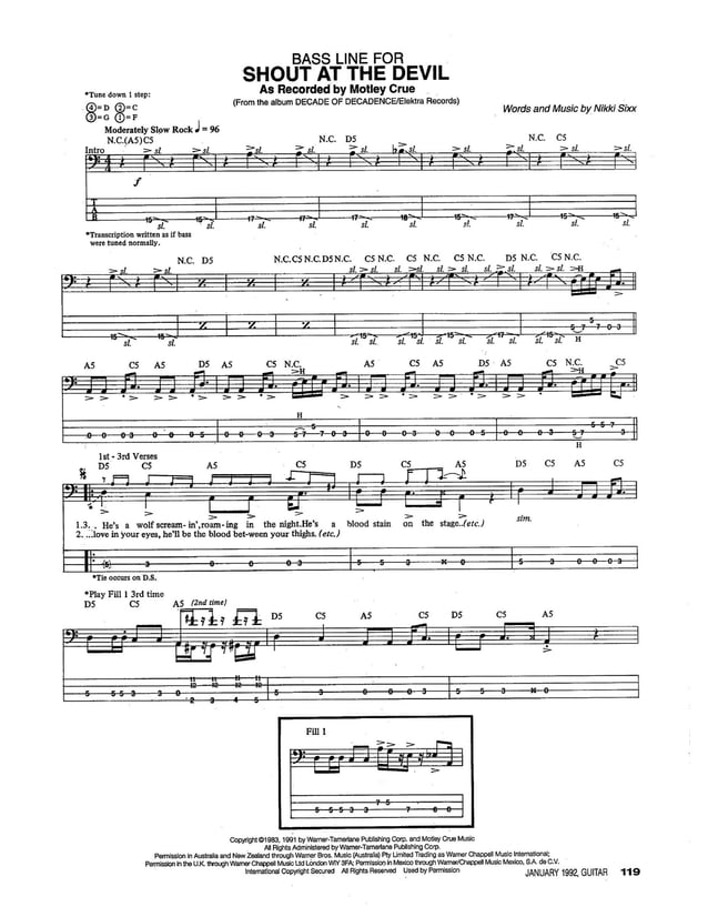 Motley crue shout at the devil | PDF