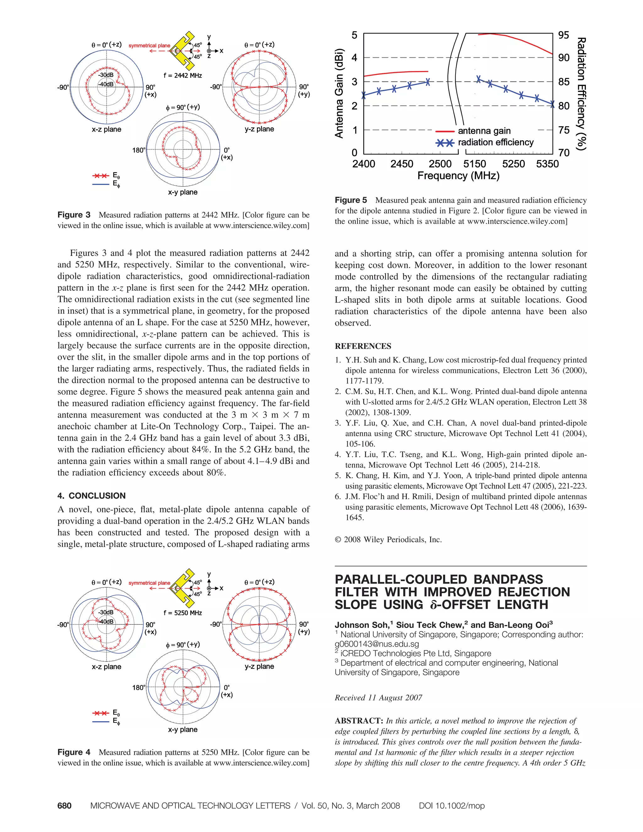 A One-Piece Flat-Plate Dipole Antenna for Dual-Band WLAN Operation | PDF