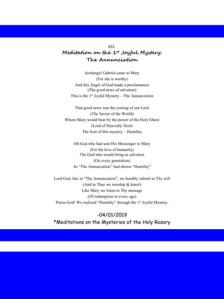 Joyful Mysteries (Holy Rosary) | PPTX